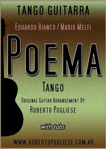 Poema tango - Partitura de guitarra por Roberto Pugliese. Video